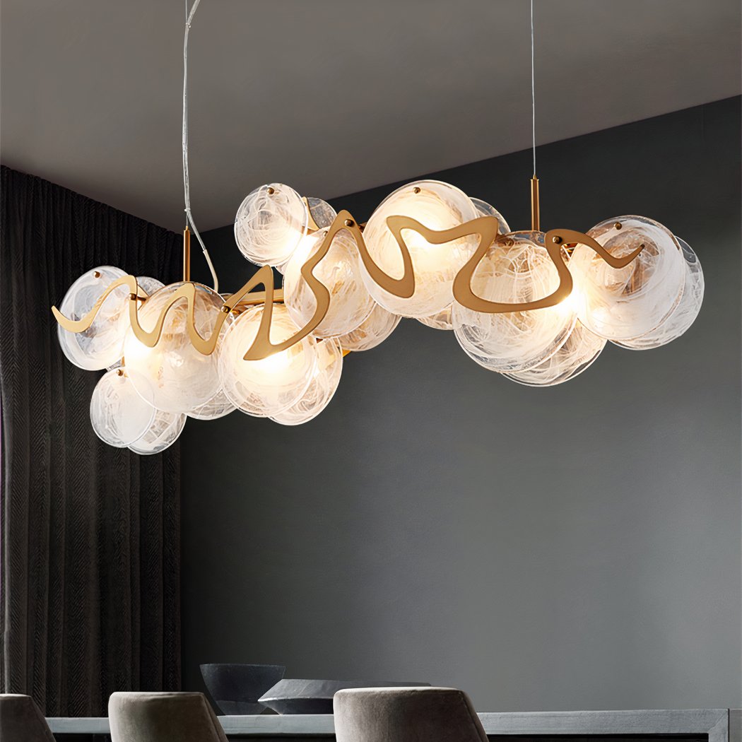 Moderne glazen kroonluchter voor woonkamers • Verlichting Trends