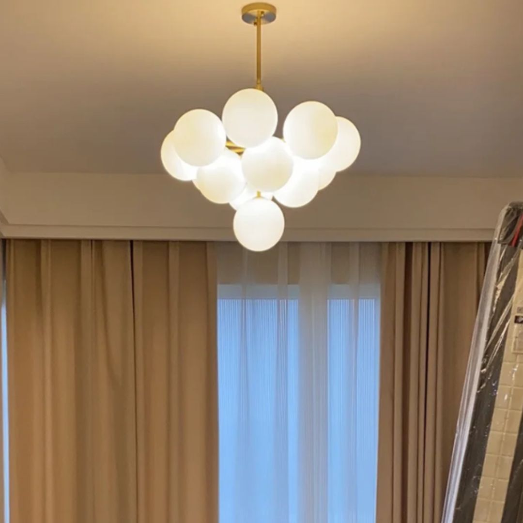 Moderne witte design cluster hanglamp • Verlichting Trends