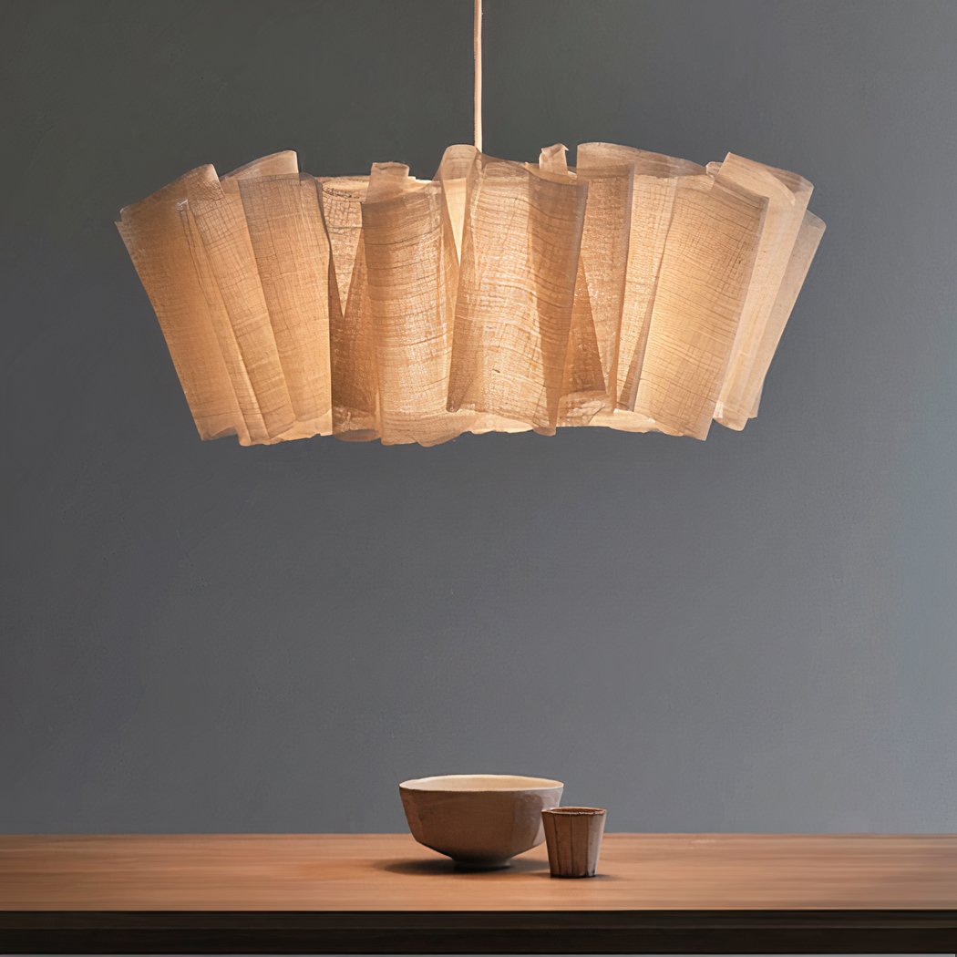 Vintage decoratieve stoffen hanglamp in Japanse stijl • Verlichting Trends