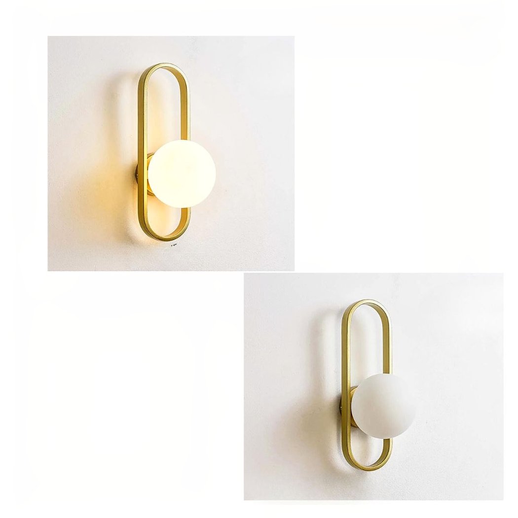 Moderne wandlamp met zwarte of gouden bol • Verlichting Trends